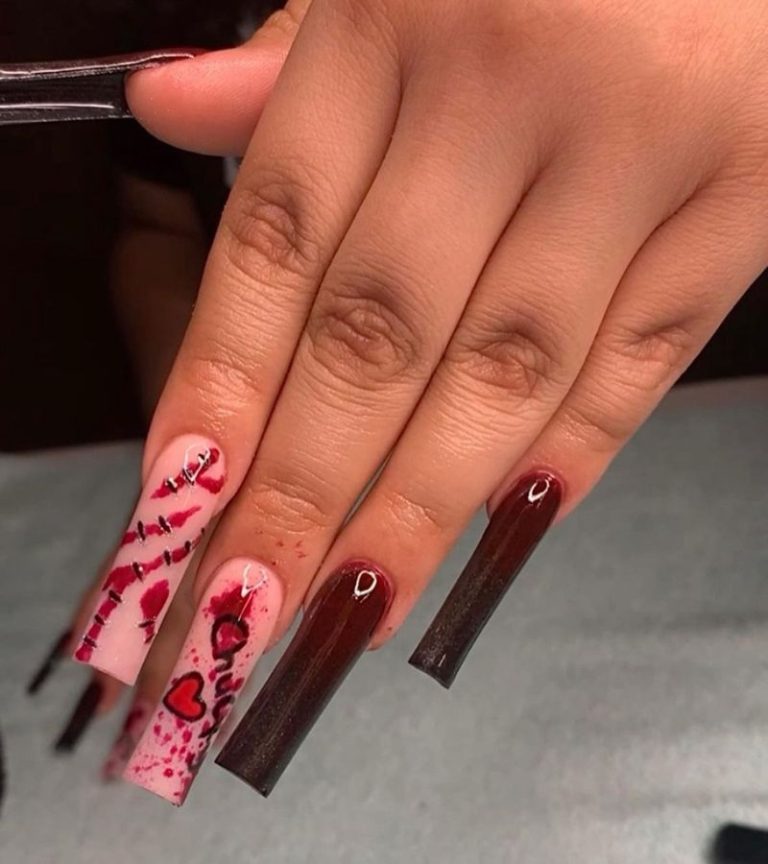 25+ Spooky Blood Drip Nails To Haunt Your Halloween