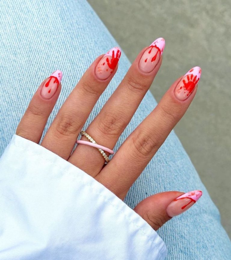 25+ Spooky Blood Drip Nails To Haunt Your Halloween