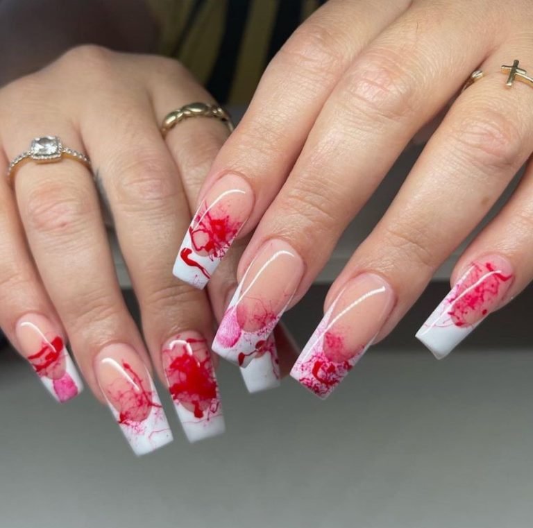 25+ Spooky Blood Drip Nails To Haunt Your Halloween
