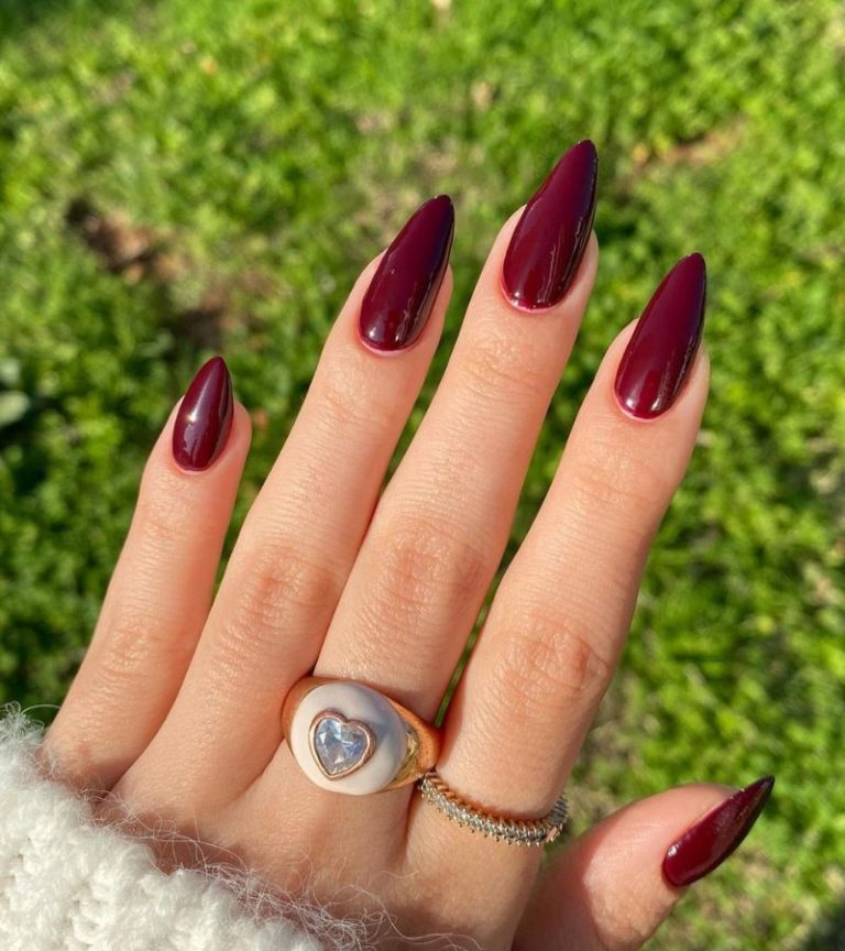 41+ Cherry Red Nails That Are Perfect For The Fall Season