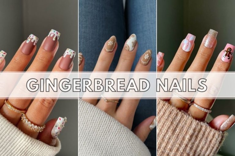 23 Gingerbread Nails So Cute You’ll Wanna Bite Your Own Hand ...